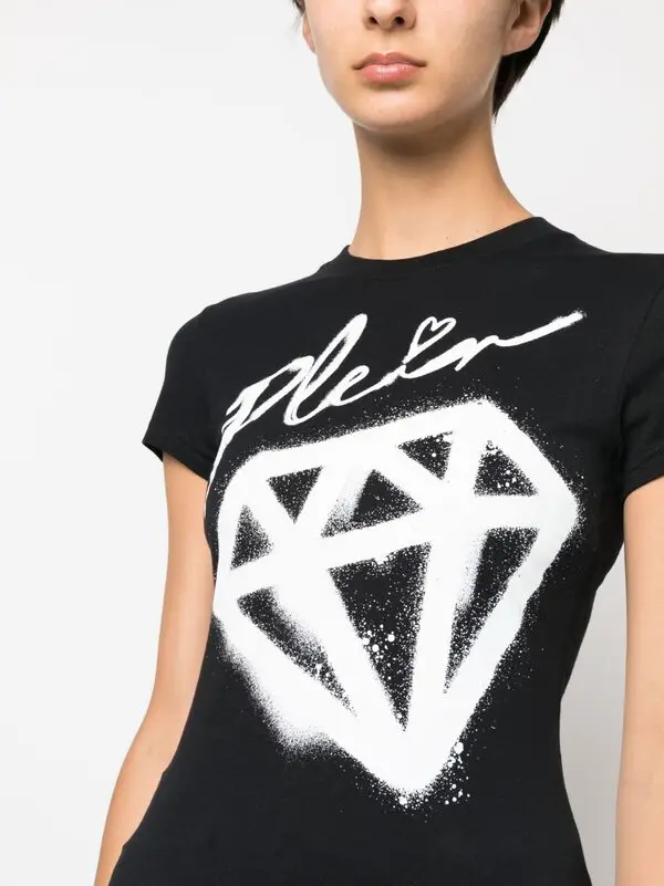 Philipp Plein Graffiti Logo-print T-shirt - Black