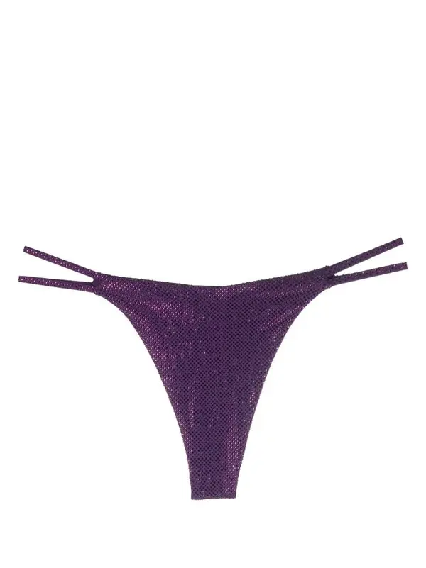 Philipp Plein Crystal-embellished Thong - Purple