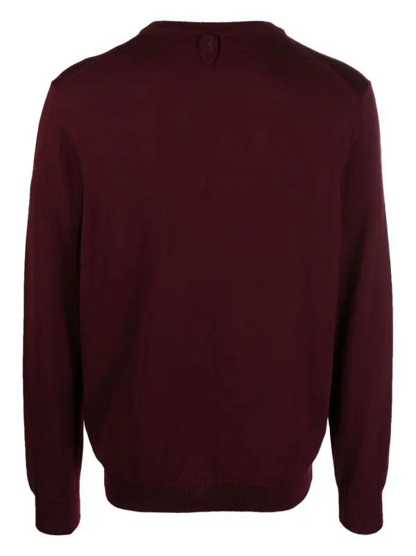 BILLIONAIRE Monogram-embroidered Knitted Jumper - Red