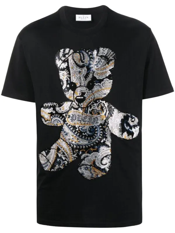 Philipp Plein Teddy Bear-print Crystal-embellished T-shirt