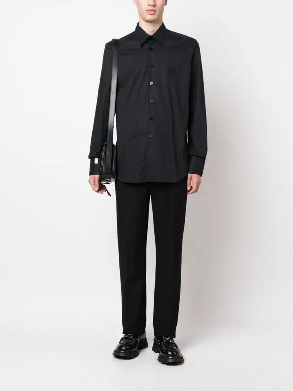 BILLIONAIRE Embroidered-logo Shirt - Black