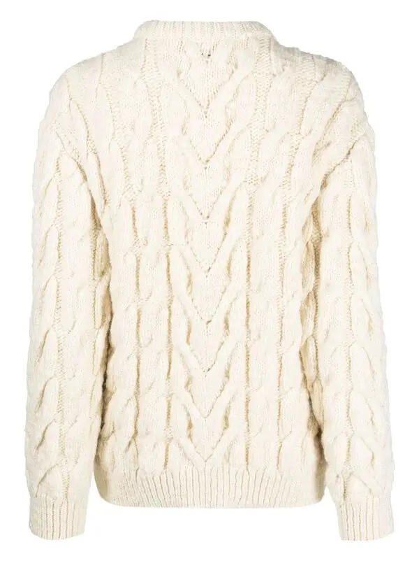 Philipp Plein Cable-knit Jumper - White