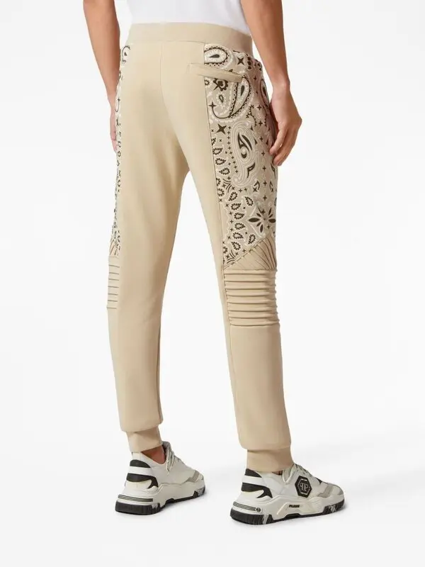Philipp Plein Bandana-print Track Pants - Neutrals