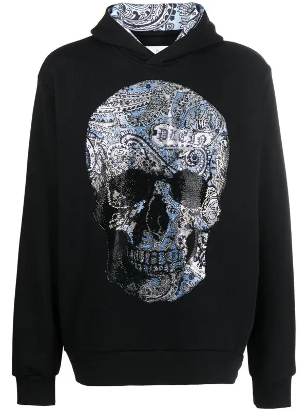 Philipp Plein Rhinestone-embellished Skull Hoodie