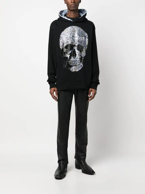Philipp Plein Rhinestone-embellished Skull Hoodie
