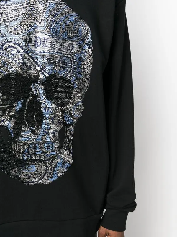 Philipp Plein Rhinestone-embellished Skull Hoodie