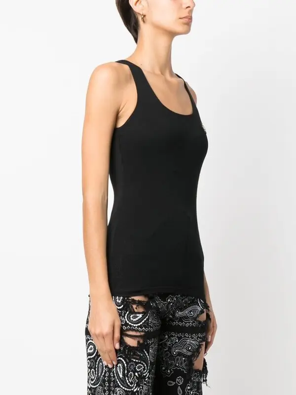 Philipp Plein Logo Patch Tank Top - Black