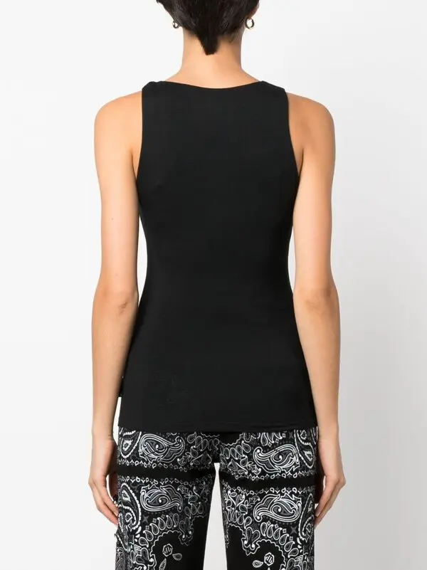 Philipp Plein Logo Patch Tank Top - Black