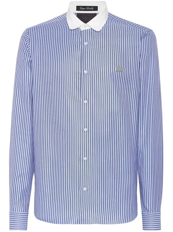 Philipp Plein Logo-plaque Striped Shirt