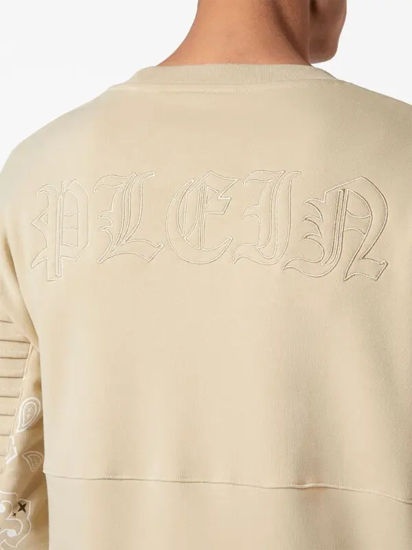 Philipp Plein Logo-embroidered Cotton Sweatshirt