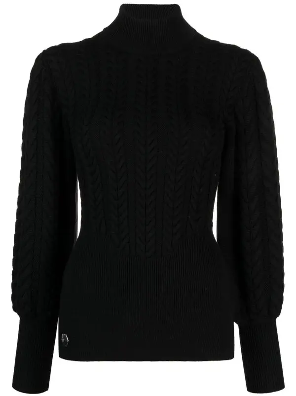 Philipp Plein Cable-knit Jumper - Black