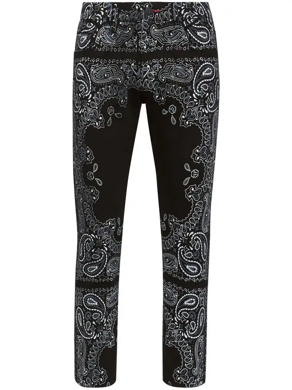 Philipp Plein Bandana-print Jeans