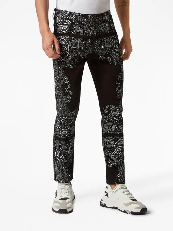 Philipp Plein Bandana-print Jeans