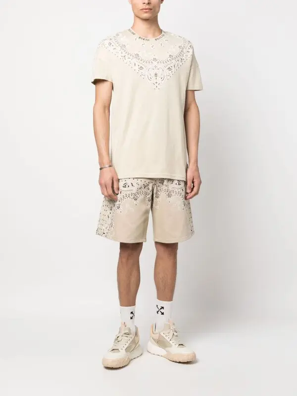 Philipp Plein Bandana-print Denim Shorts