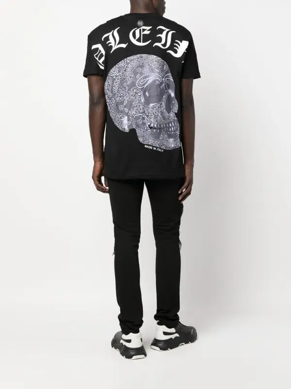 Philipp Plein Skull-print Cotton T-shirt - Black