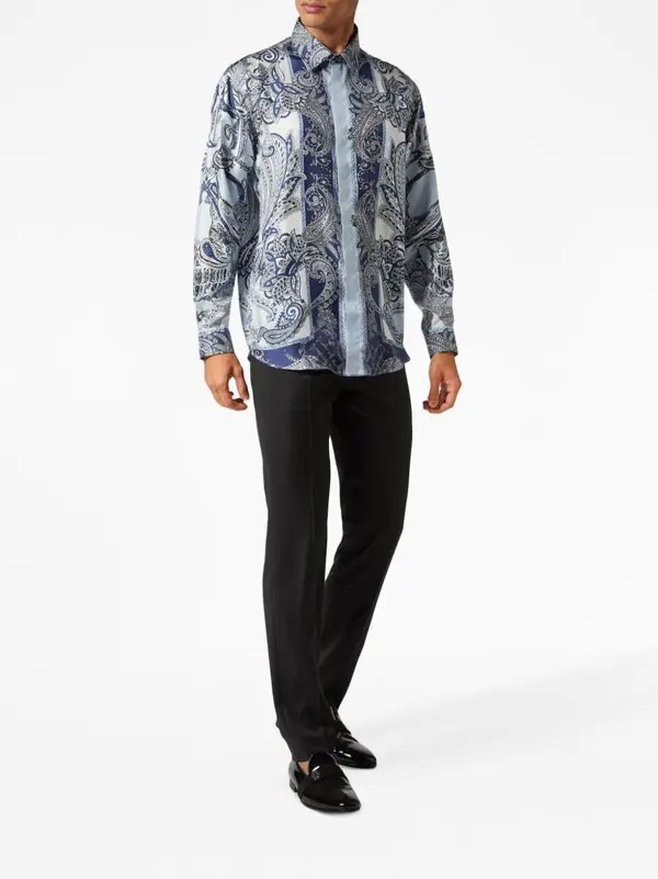 Philipp Plein Paisley-print Silk Shirt