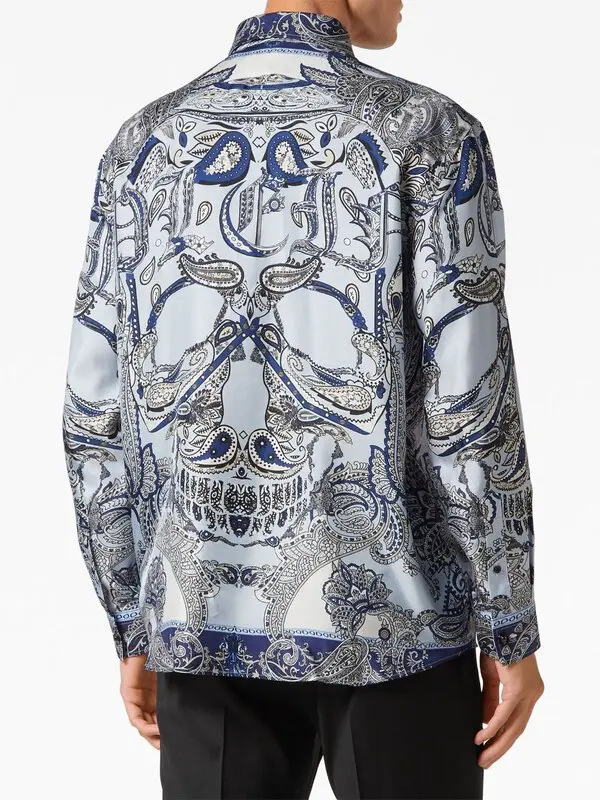 Philipp Plein Paisley-print Silk Shirt