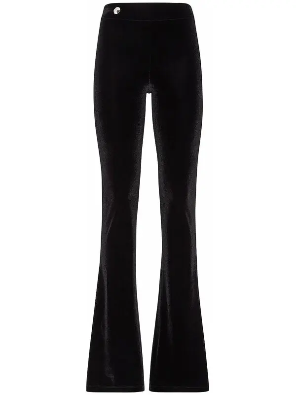 Philipp Plein High-waisted Flared Leggings - Black