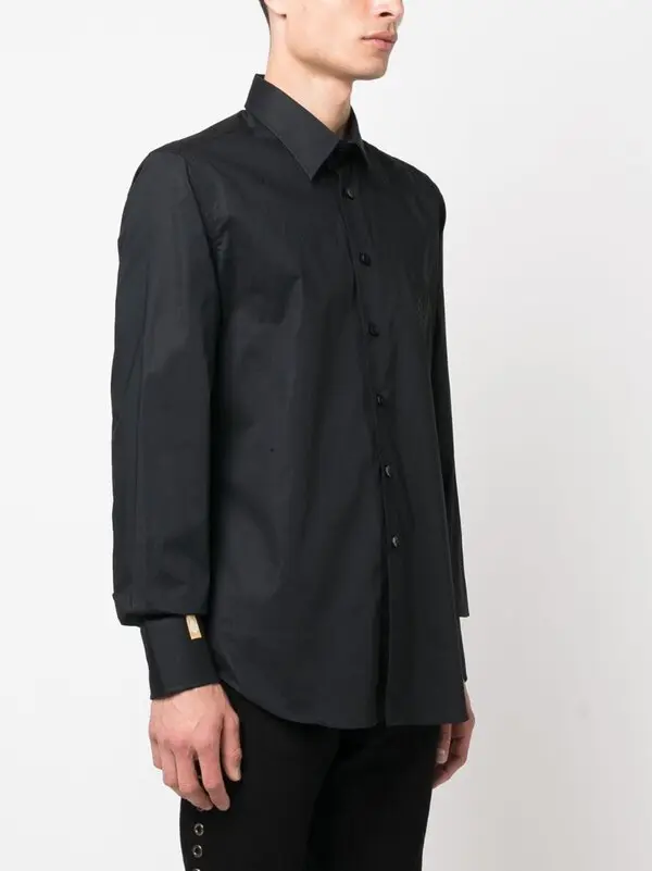 BILLIONAIRE Logo-embroidered Poplin Shirt