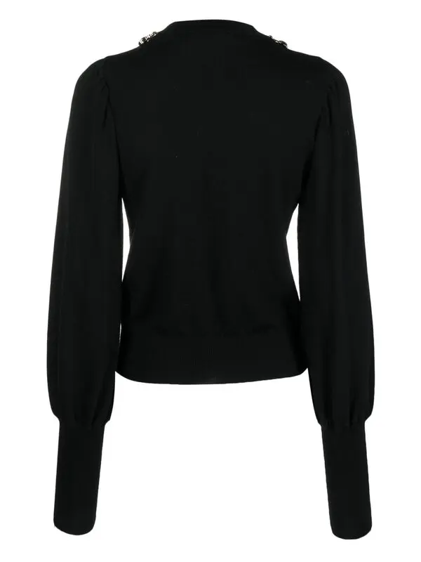 Philipp Plein Crystal-embellished Wool Jumper - Black