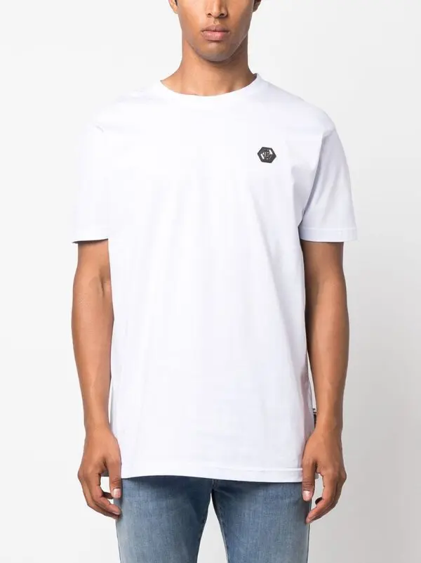 Philipp Plein Skull&bones-print Cotton T-shirt - White