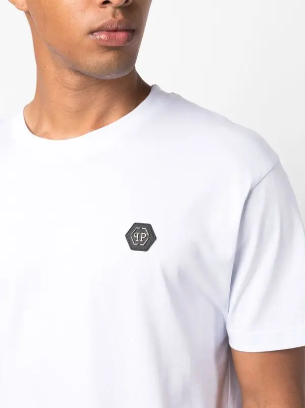 Philipp Plein Skull&bones-print Cotton T-shirt - White