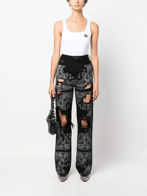 Philipp Plein Logo-patch Tank Top - White