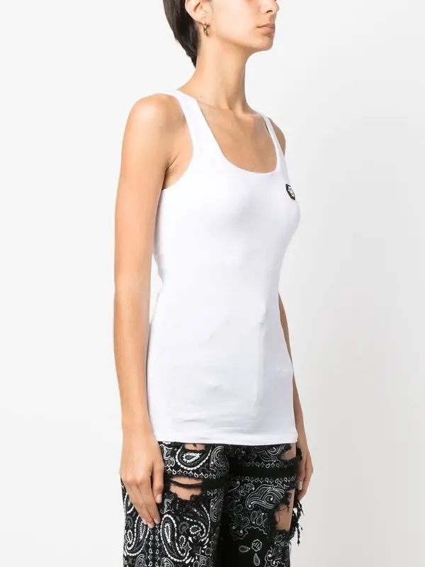 Philipp Plein Logo-patch Tank Top - White