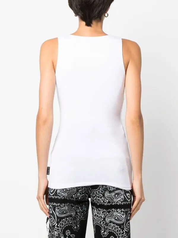 Philipp Plein Logo-patch Tank Top - White