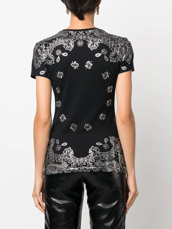 Philipp Plein Bandana Rhinestone-embellished T-shirt