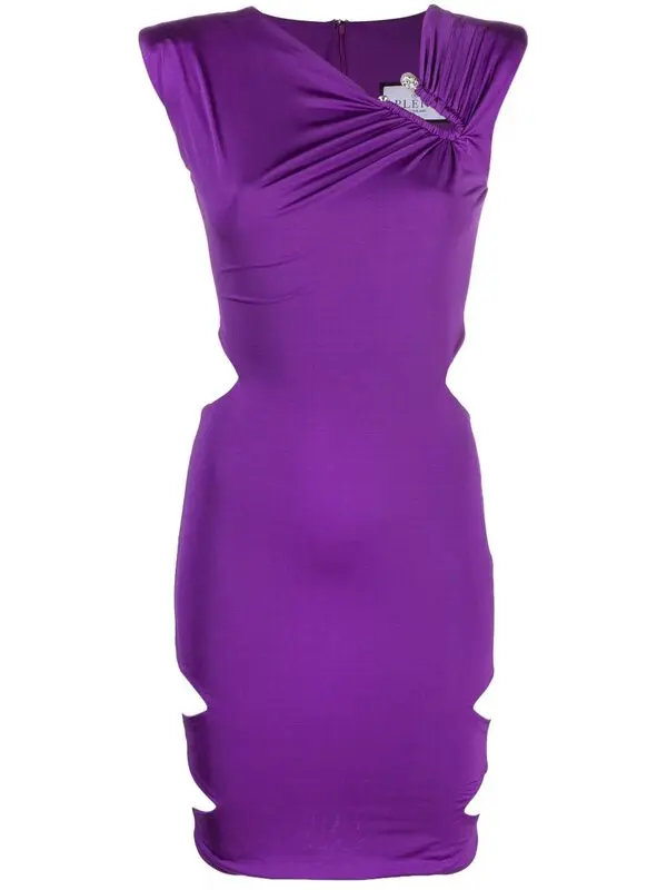 Philipp Plein Gathered-detail Cut-out Dress