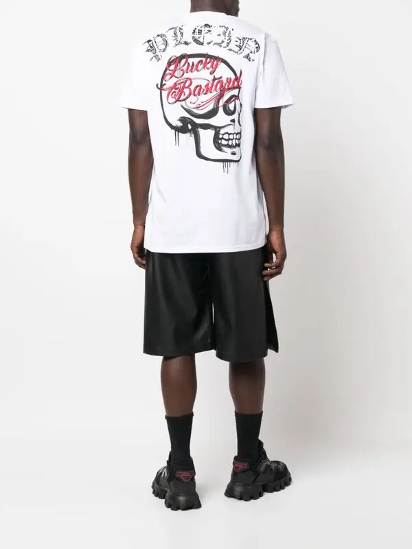 Philipp Plein Ss Gothic Plein Round-neck T-shirt - White
