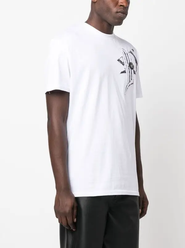Philipp Plein Ss Gothic Plein Round-neck T-shirt - White