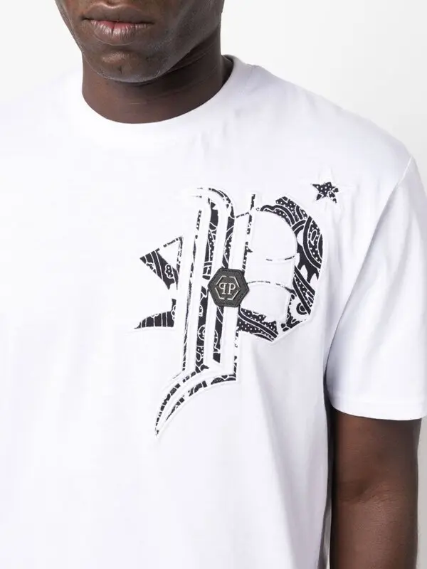 Philipp Plein Ss Gothic Plein Round-neck T-shirt - White