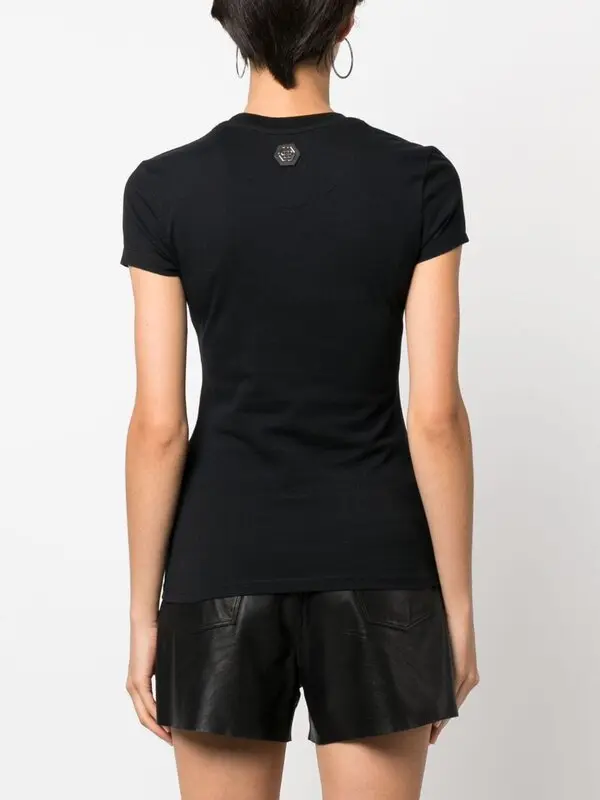 Philipp Plein Heart-motif Rhinestone T-shirt