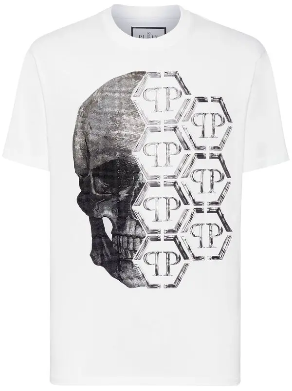 Philipp Plein Graphic-print Cotton T-shirt - White