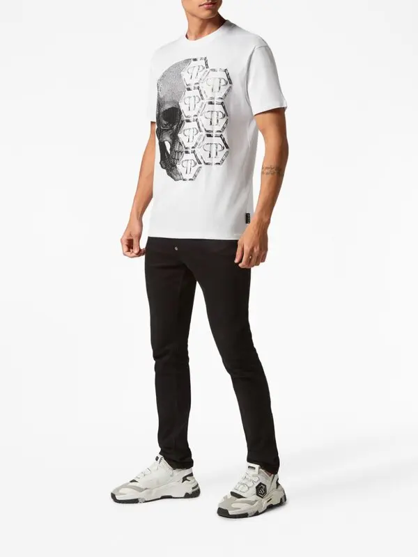 Philipp Plein Graphic-print Cotton T-shirt - White
