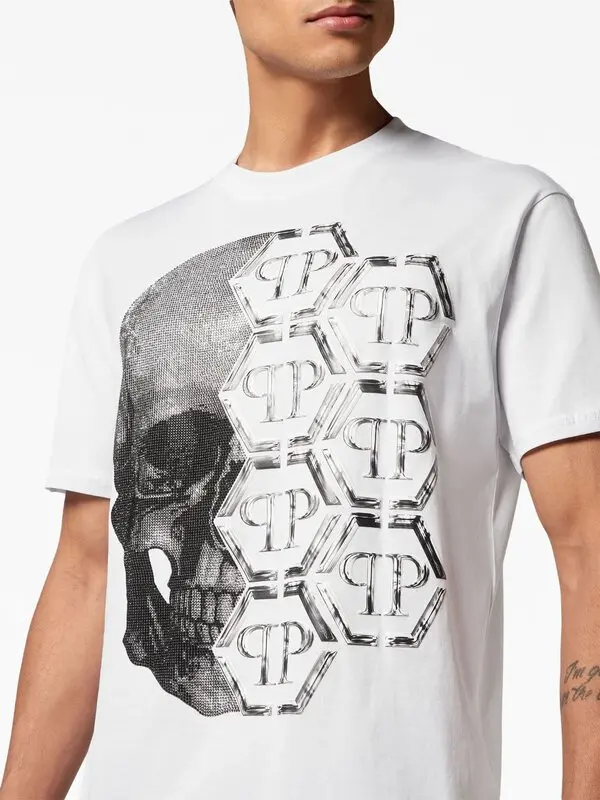 Philipp Plein Graphic-print Cotton T-shirt - White