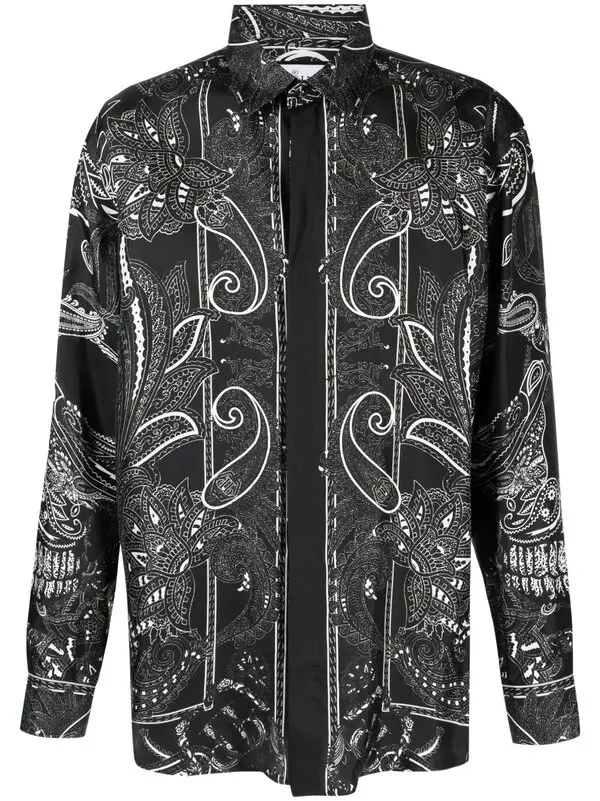 Philipp Plein Dandy Paisley-print Silk Shirt