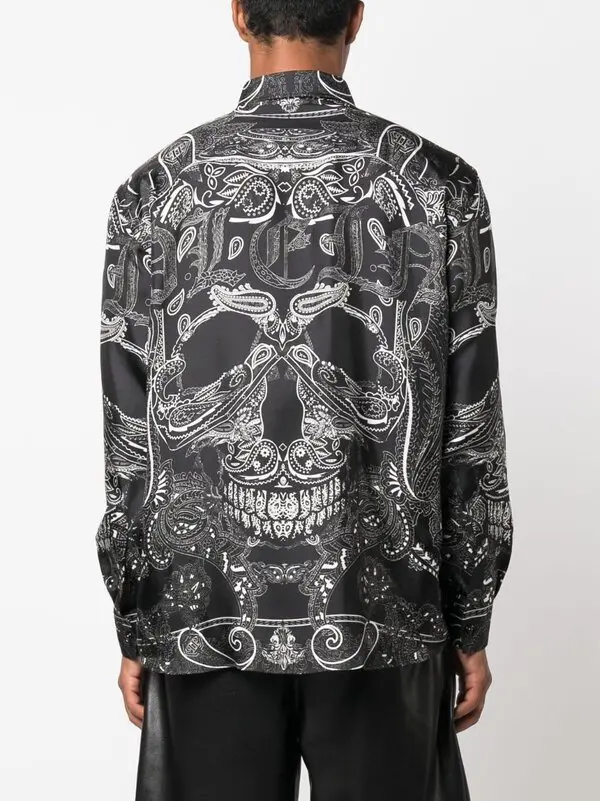 Philipp Plein Dandy Paisley-print Silk Shirt