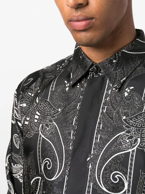 Philipp Plein Dandy Paisley-print Silk Shirt