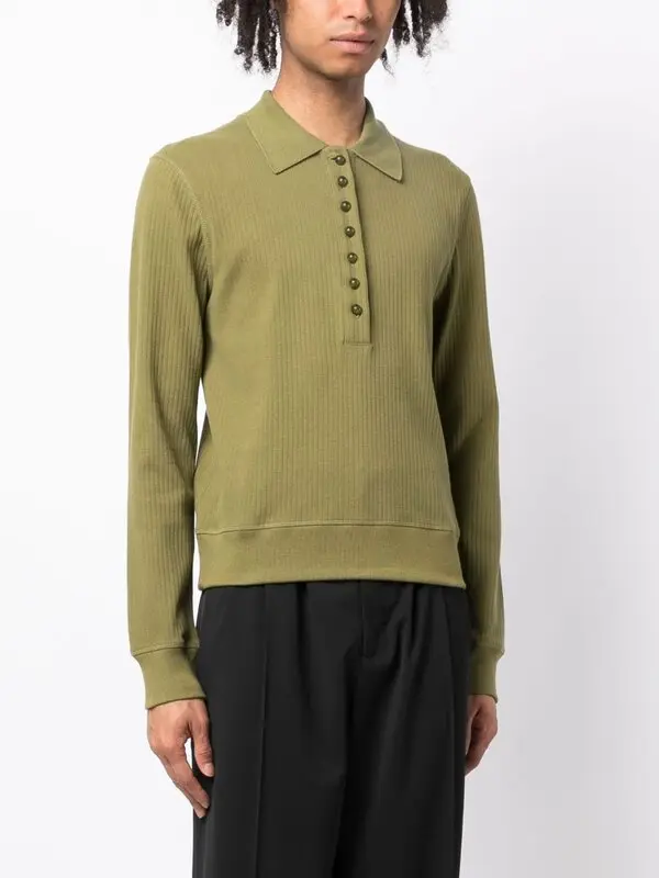 Namacheko Samira Ribbed-Knit Polo Shirt In Green - 39% Off