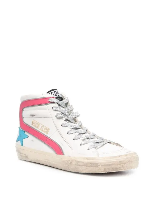 GOLDEN GOOSE Slide High-top Sneakers - White