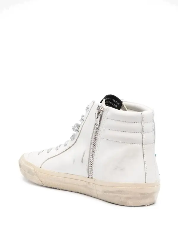 GOLDEN GOOSE Slide High-top Sneakers - White
