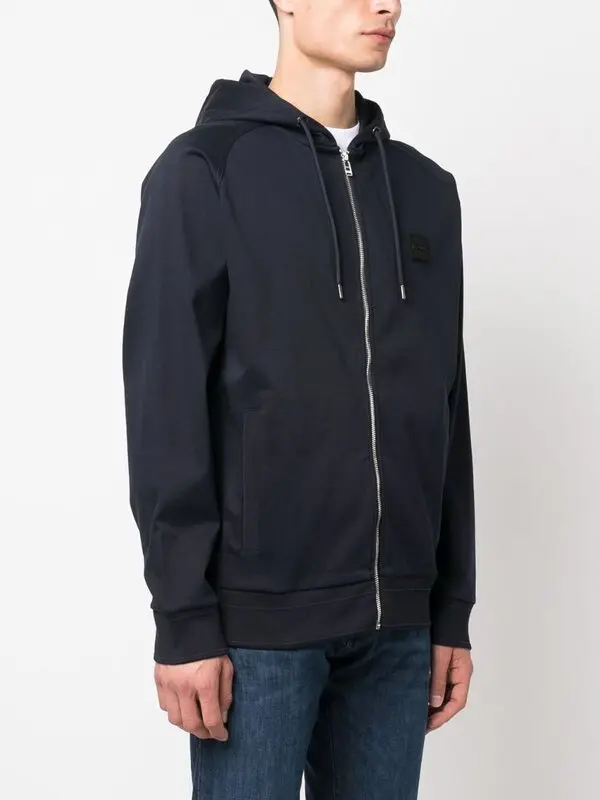 BOSS Logo-patch Drawstring Hoodie