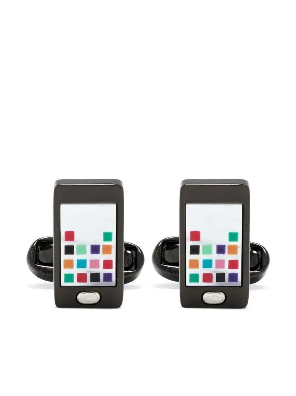 Paul Smith Phone Logo-engraved Cufflinks