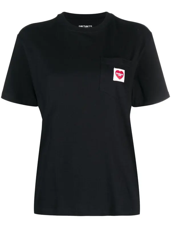 Carhartt Work In Progress Logo-patch Organic Cotton T-shirt - Black