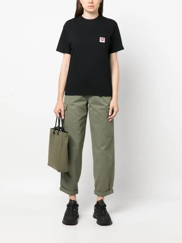 Carhartt Work In Progress Logo-patch Organic Cotton T-shirt - Black