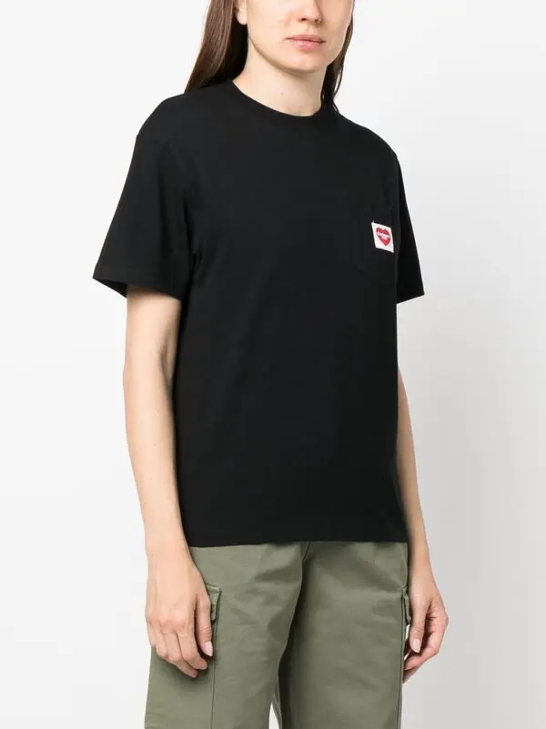 Carhartt Work In Progress Logo-patch Organic Cotton T-shirt - Black