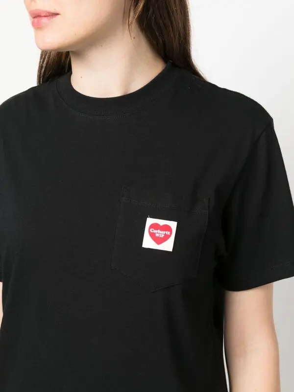 Carhartt Work In Progress Logo-patch Organic Cotton T-shirt - Black
